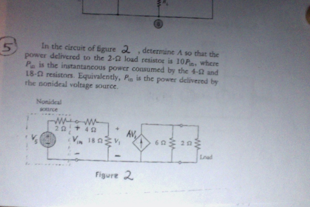 Solved In the circuit of figure 2, determine Lambda so | Chegg.com