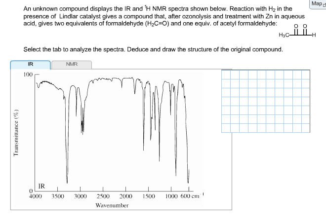 An unknown compound displays the IR and^1H NMR | Chegg.com