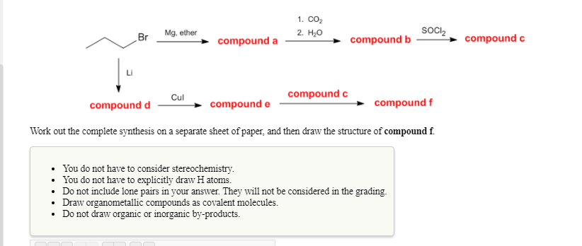 Solved Work out the complete synthesis on a separate sheet | Chegg.com Solved Work out the complete synthesis on a separate sheet | Chegg.com
