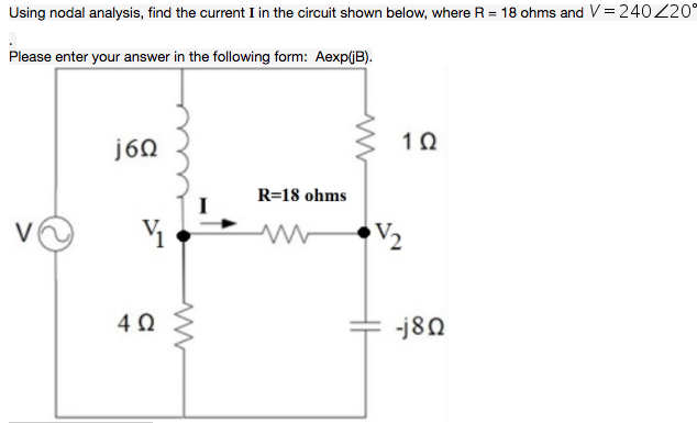 Solved Using nodal analysis, find the current I in the | Chegg.com