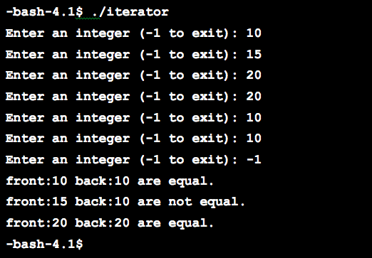 Solved Use iterators to go through a data structure. Use a | Chegg.com