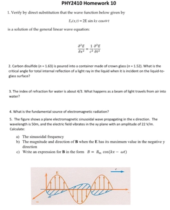 Solved Verify by direct substitution that the wave function | Chegg.com