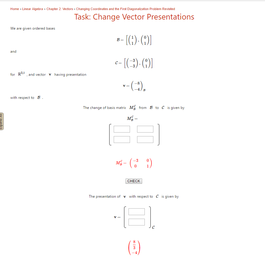 Solved We are given ordered bases B = [(1 1), (0 1)] and | Chegg.com