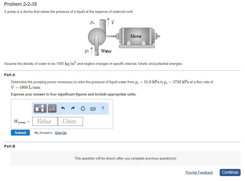 Solved Problem 2-2-35 A pump is a device that raises the | Chegg.com