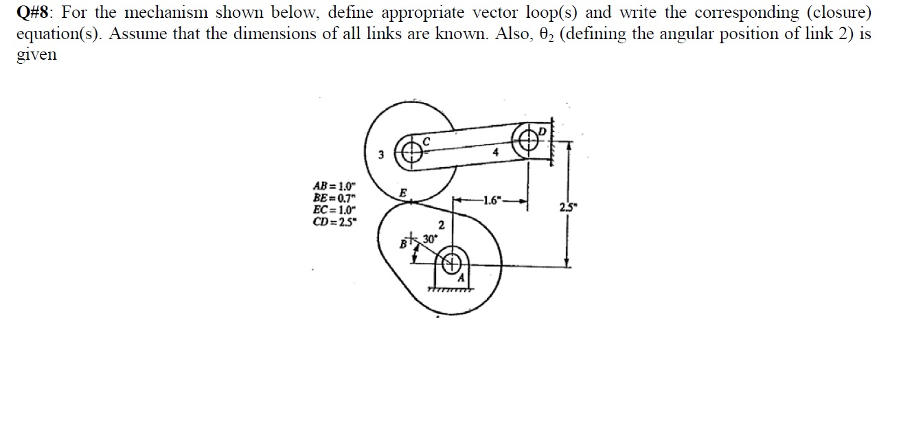 Solved Q#8: For the mechanism shown below. define | Chegg.com