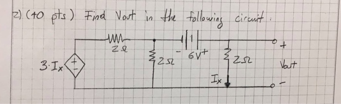 Solved Find V_out in the following circuit. | Chegg.com
