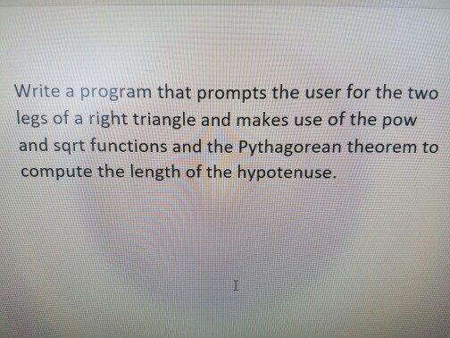 Solved write a program that prompts the user for the two | Chegg.com