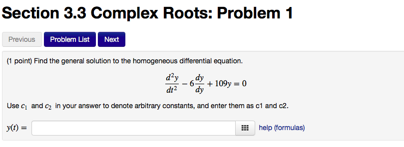 Solved Find the general solution to the homogeneous | Chegg.com