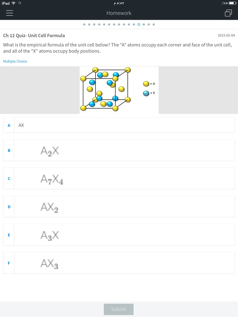 Solved What is the empirical formula of the unit cell below? | Chegg.com