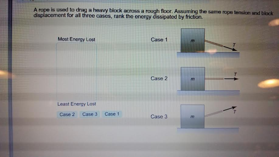 Solved A rope is used to drag a heavy block across a rough | Chegg.com