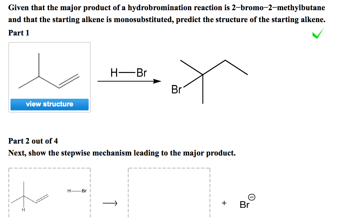 Solved Given that the major product of a hydrobromination | Chegg.com