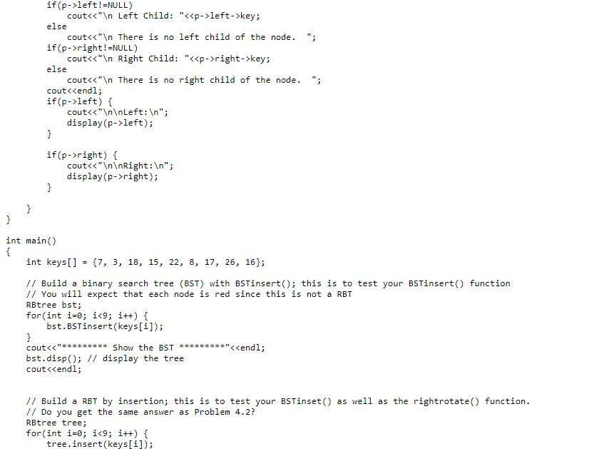 Solved Include Using Namespace Std Rbt Node Struct A 3743