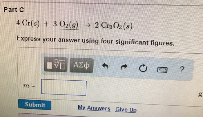 Solved Part C Express your answer using four significant | Chegg.com