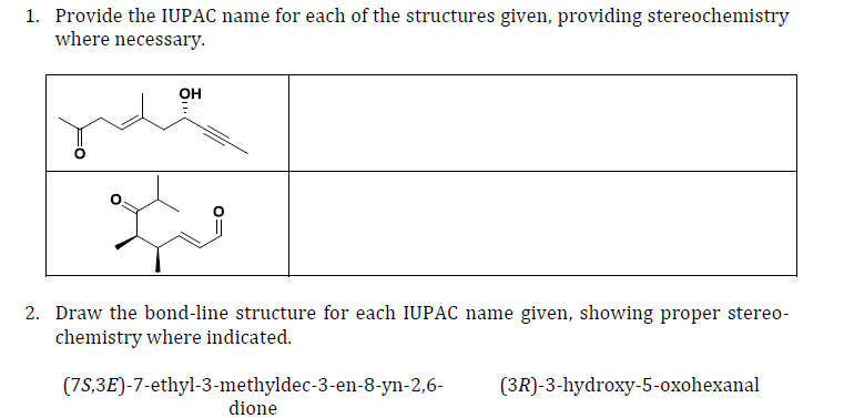 Solved Provide the IUPAC name for each of the structures | Chegg.com