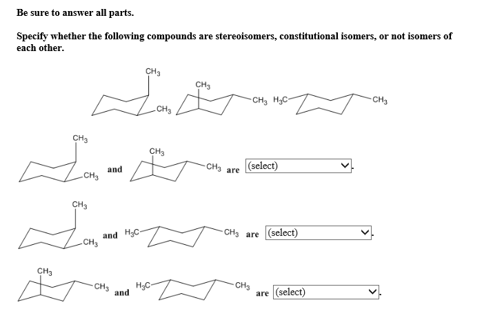 Solved Specify whether the following compounds are | Chegg.com