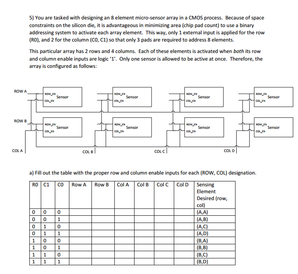 Solved 5) You are tasked with designing an 8 element | Chegg.com