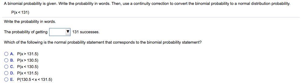 A binomial probability is given. Write the | Chegg.com