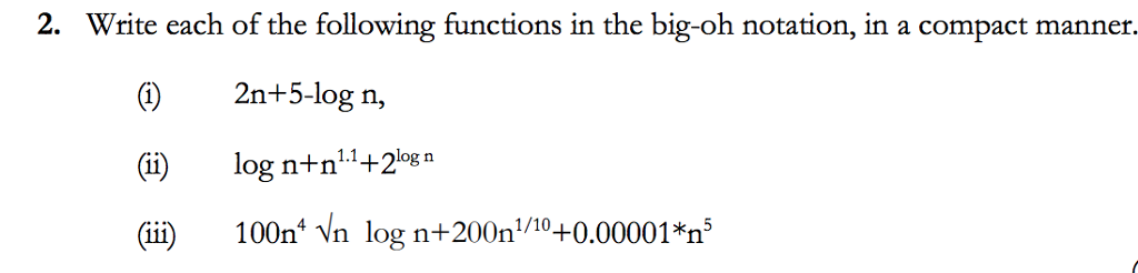 Solved 2. Write each of the following functions in the | Chegg.com