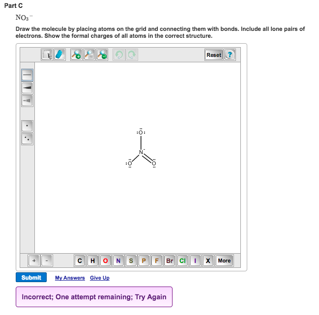 Solved Part A C1O3 Draw the molecule by placing atoms on the | Chegg.com
