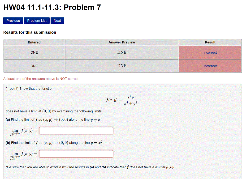 Solved HW04 11.1-11.3: Problem 7 Previous Problem List Next | Chegg.com