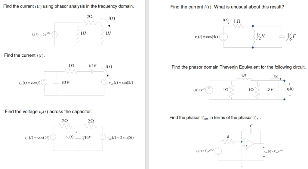 Solved Write the time domain node, mesh and v-i | Chegg.com