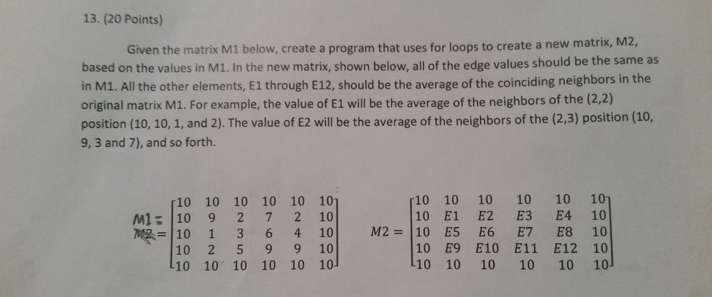 Problem has to be solved with a MATLAB code as it is | Chegg.com
