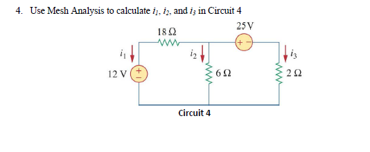 Solved Use Mesh Analysis to calculate i1, i2, and i3 in | Chegg.com