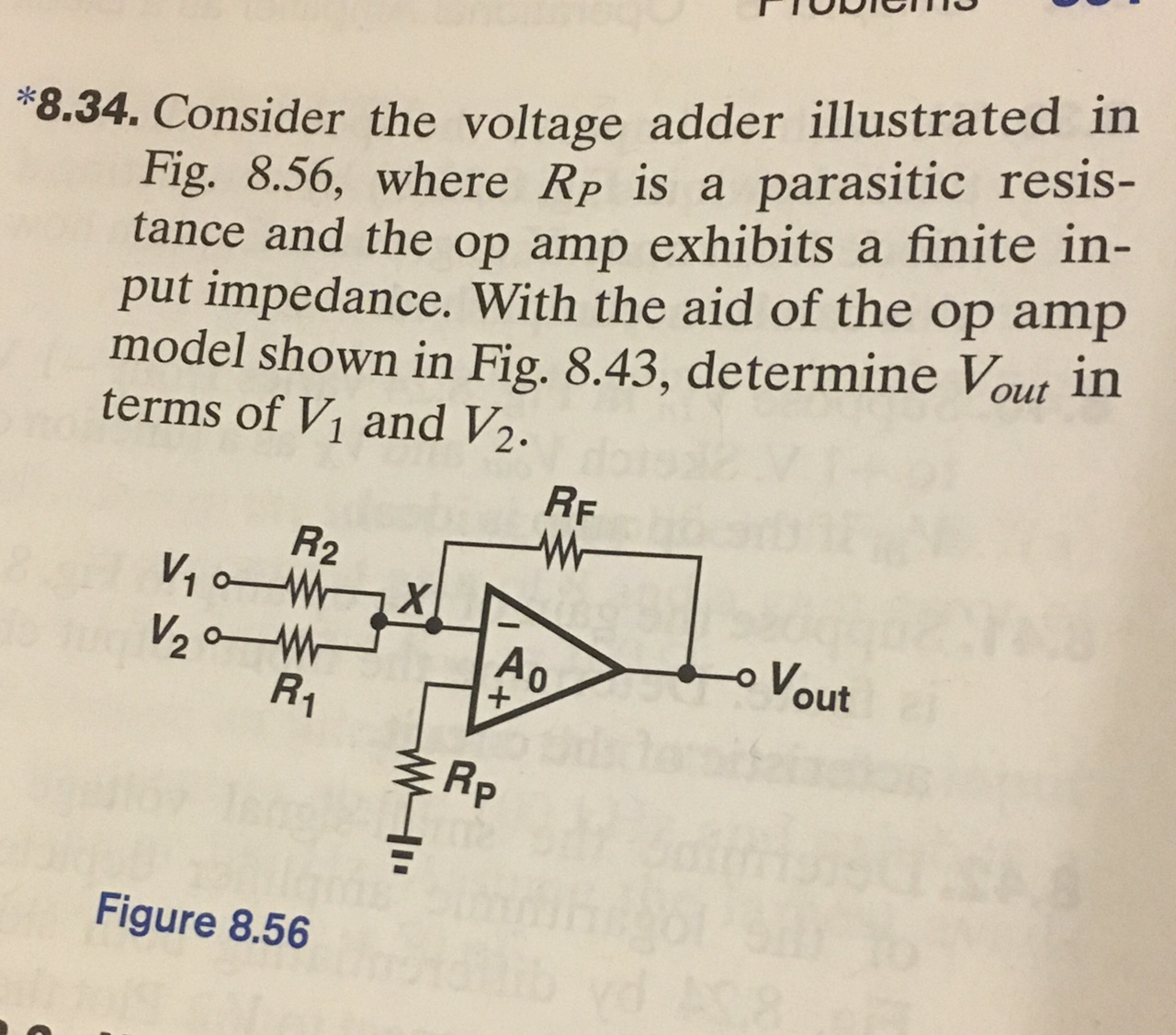 Solved Consider The Voltage Adder Illustrated In Fig 856 