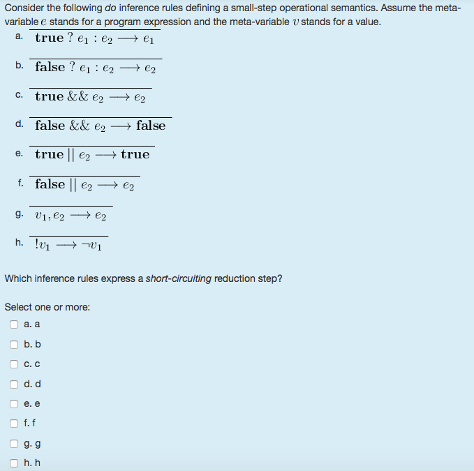 Solved Consider the following do inference rules defining a | Chegg.com