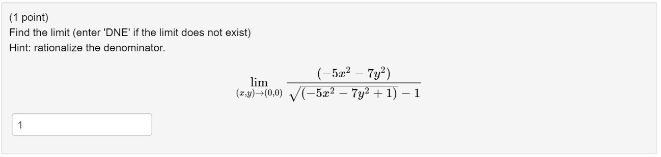 Solved Find the limit (enter 'DNE' if the limit does not | Chegg.com
