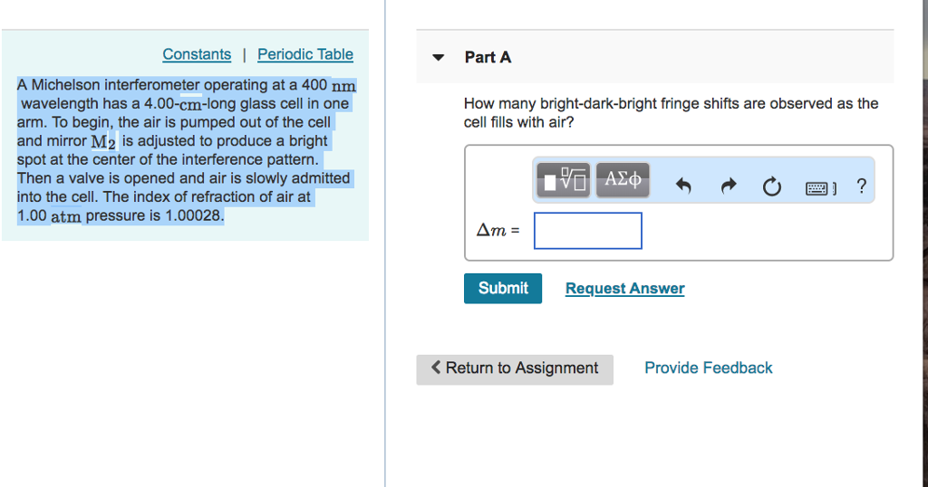 Solved Constants | Periodic Table Part A A Michelson | Chegg.com