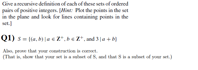 Solved Give a recursive definition of each of these sets of | Chegg.com