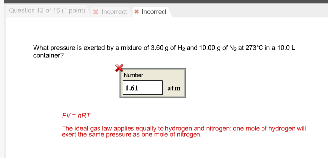 Solved What pressure is exerted by a mixture of 3.60 g of | Chegg.com