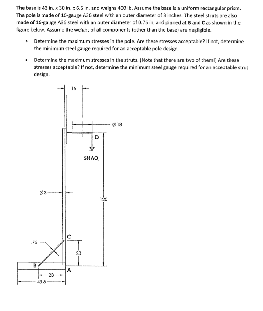 Solved A portable basketball hoop is shown below. The pole | Chegg.com