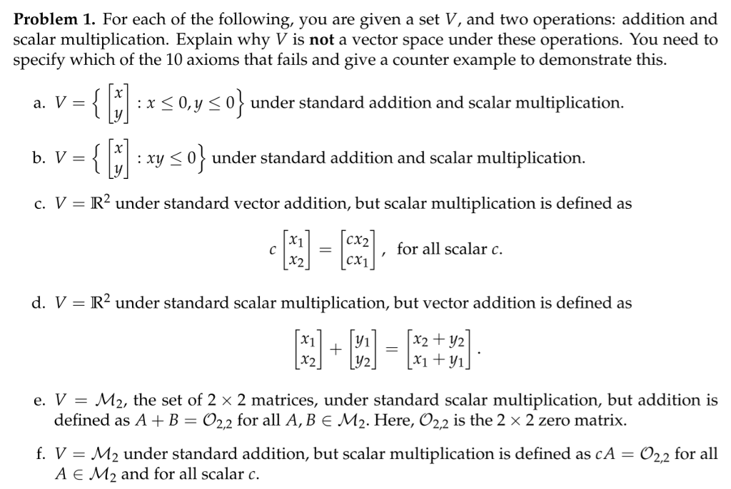 Solved Problem 1. For each of the following, you are given a | Chegg.com