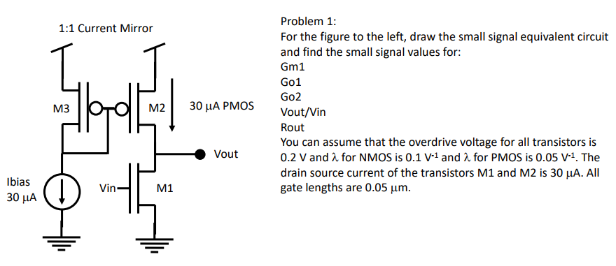 Solved Problem 1: For the figure to the left, draw the small | Chegg.com