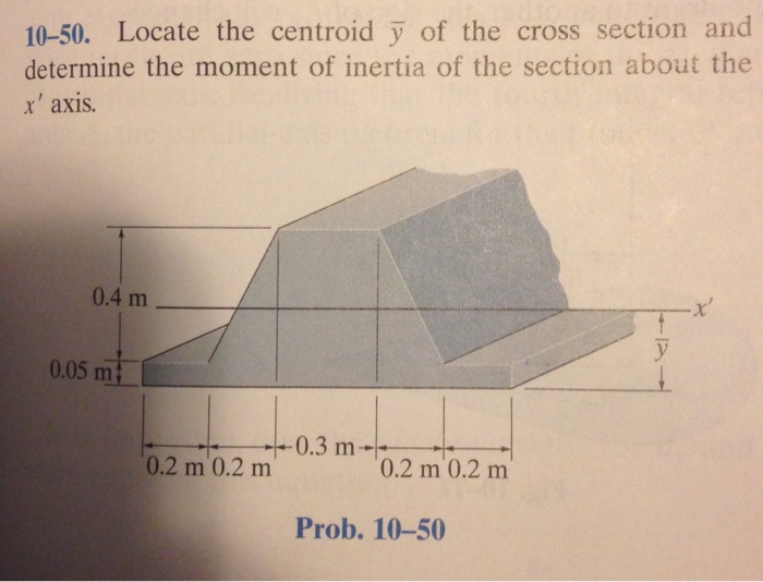 Solved Locate the centroid y of the cross section and | Chegg.com