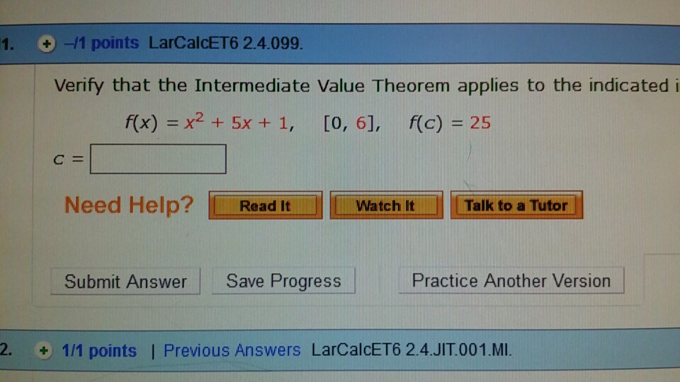 Solved Verify that the Intermediate Value Theorem applies to | Chegg.com