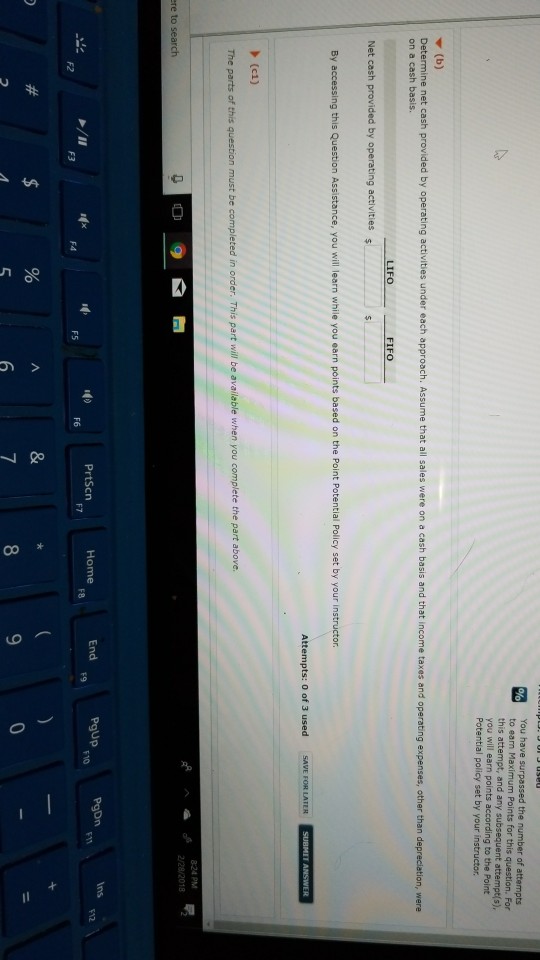 Solved Exercise 6-8 (Part Level Submission) ·The following | Chegg.com