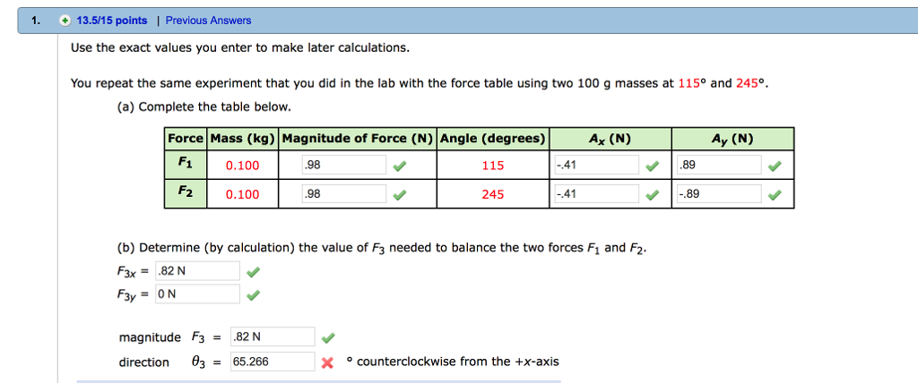 Solved Use the exact values you enter to make later | Chegg.com