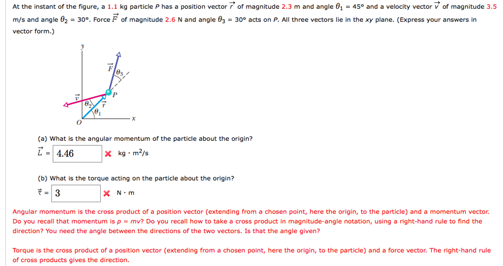 Solved At the instant of the figure, a 1.1 kg particle P has | Chegg.com