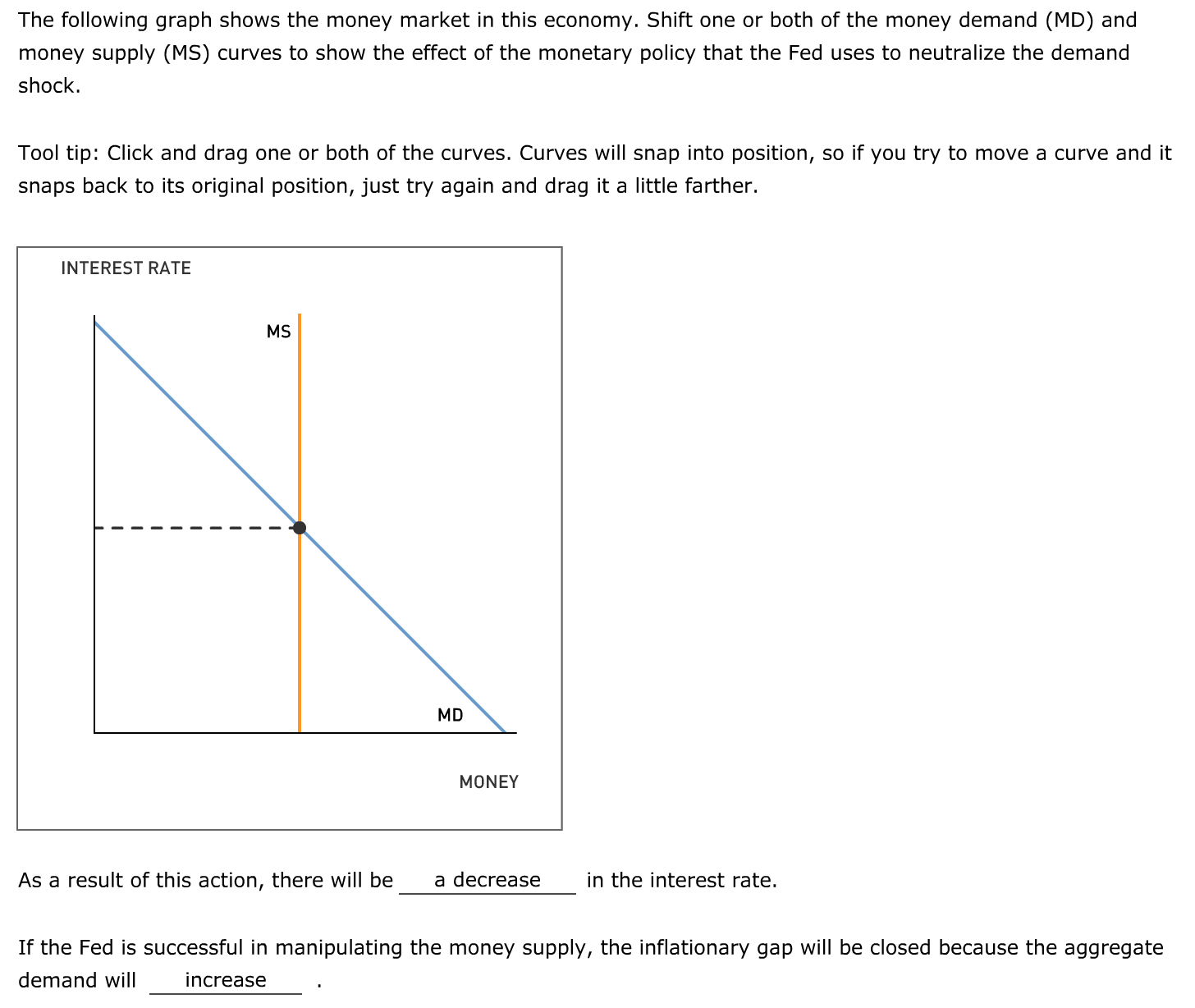 Solved Expansionary and contractionary monetary | Chegg.com
