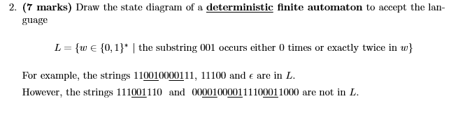 Solved Draw the state diagram of a deterministic finite | Chegg.com
