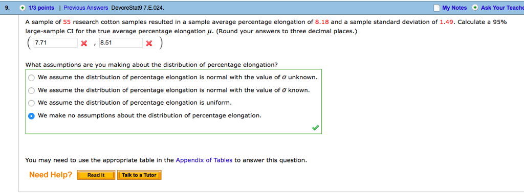 Solved 4 1 4 Points Previous Answers Devorestat9 7 E 006