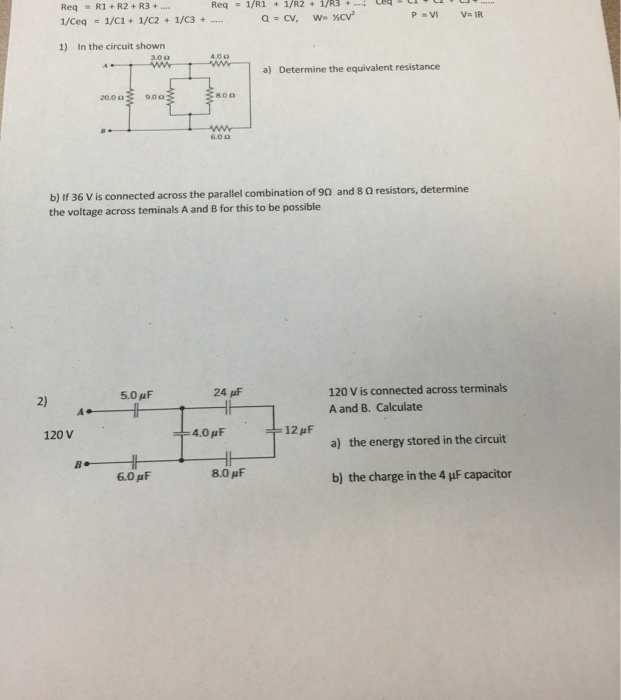 Solved Req = R1 + R2 + R3.... Req = 1/R1 + 1/R2 + 1/R3 | Chegg.com