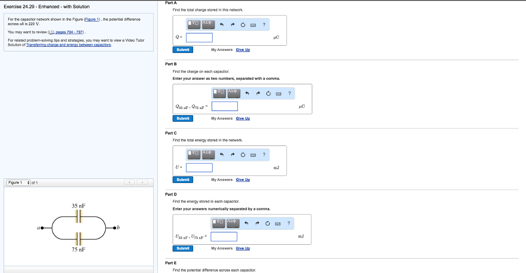 Solved For the capacitor network shown in the Figure (Figure | Chegg.com
