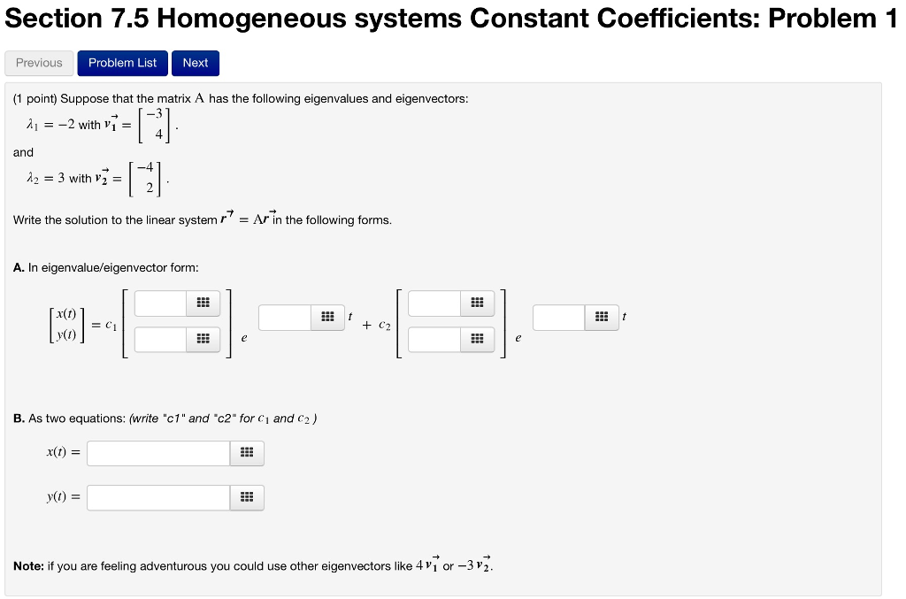Solved Suppose that the matrix A has the following | Chegg.com