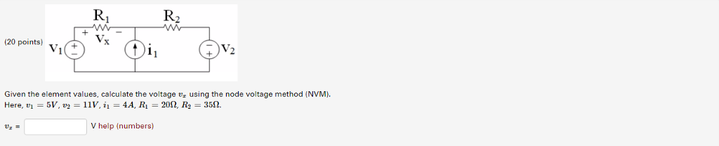 Solved Given the element values, calculate the voltage v_x | Chegg.com