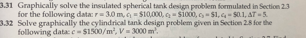Solved 3.31 Graphically solve the insulated spherical tank | Chegg.com