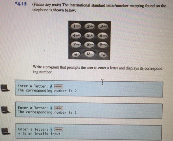Solved *4.15(Phone key pads) The international standard | Chegg.com